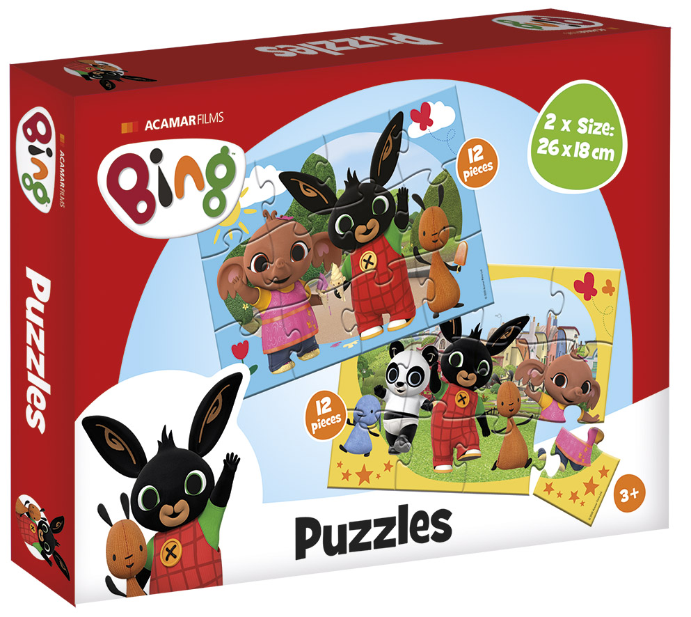 Totum Bing 2 X 12 Piece Jigsaw Puzzle Robbie Toys